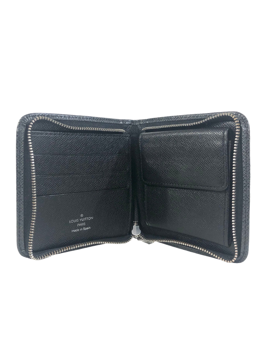 Taiga Leather Zip Around Bifold Men's Wallet – Baggio Consignment